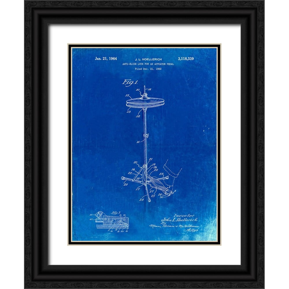 Borders, Cole 19x24 Black Ornate Wood Framed with Double Matting Museum ...