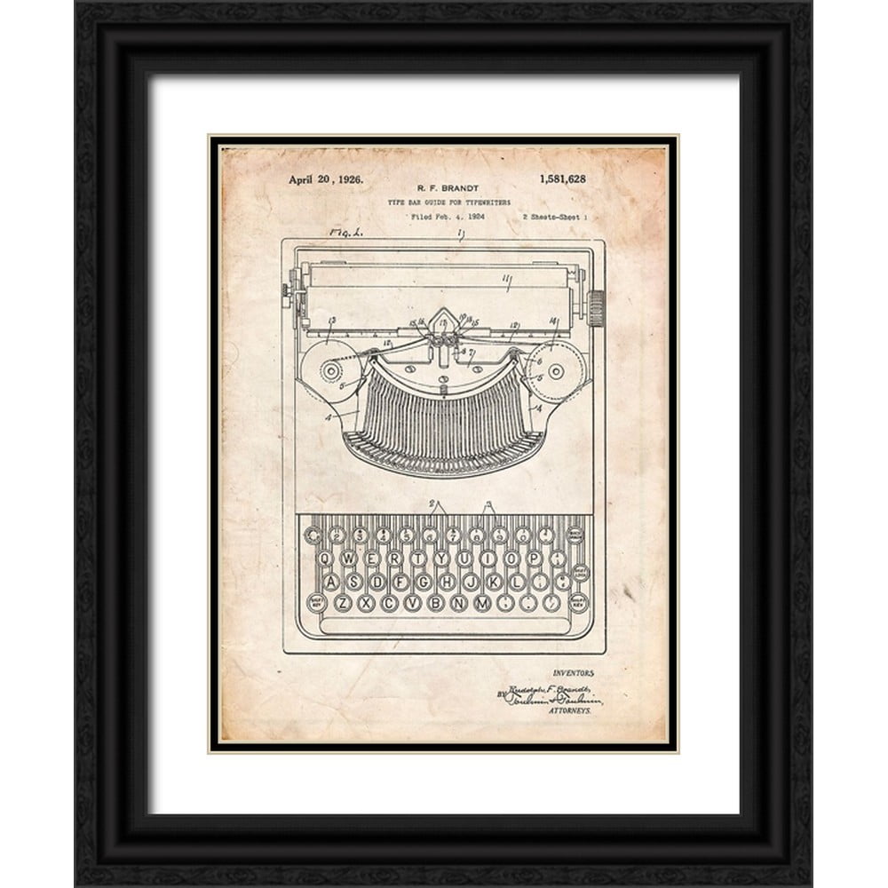 Borders, Cole 19x24 Black Ornate Wood Framed with Double Matting Museum ...