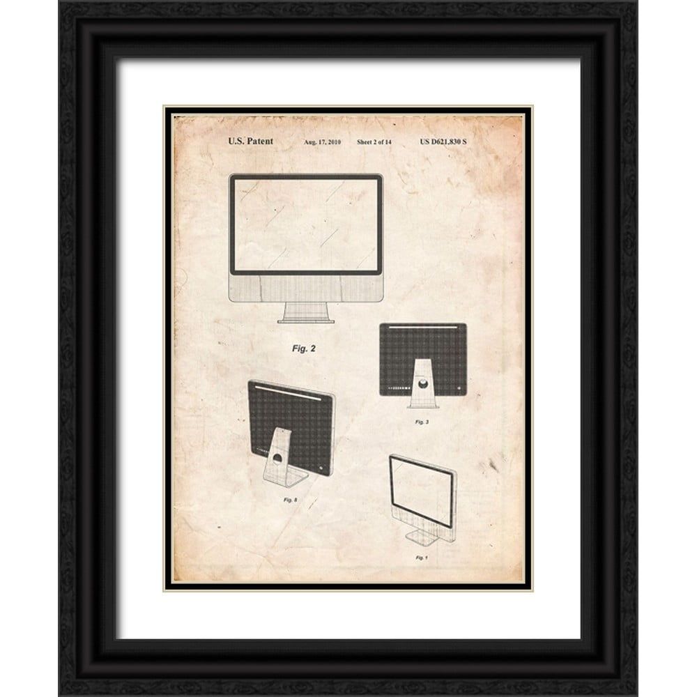 Borders, Cole 19x24 Black Ornate Wood Framed with Double Matting Museum ...