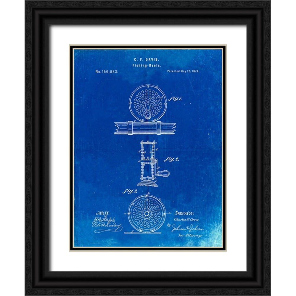 Borders, Cole 19x24 Black Ornate Wood Framed with Double Matting Museum ...