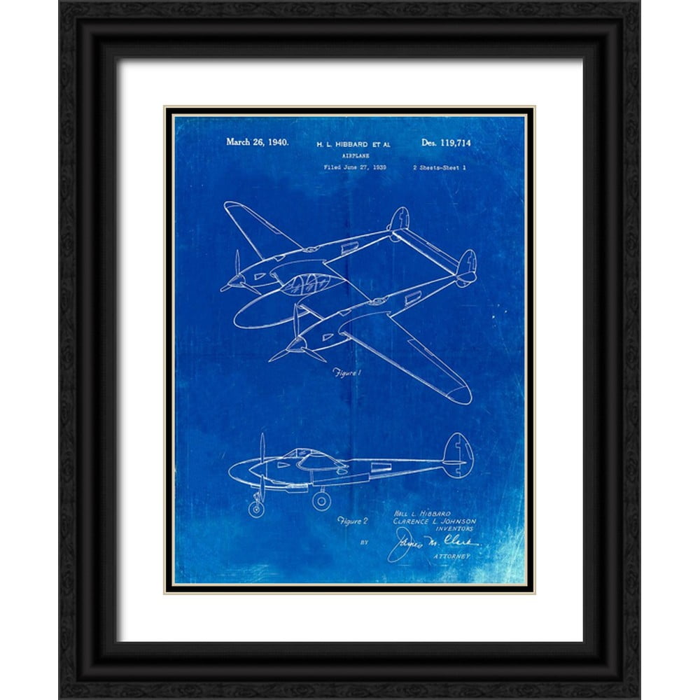 Borders, Cole 19x24 Black Ornate Wood Framed with Double Matting Museum ...