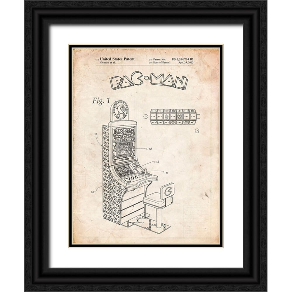 Borders, Cole 19x24 Black Ornate Wood Framed with Double Matting Museum ...