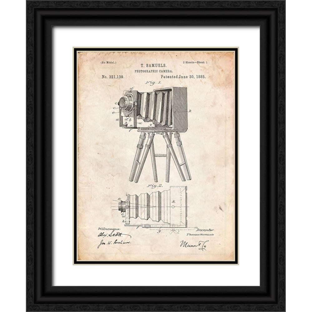 Borders, Cole 19x24 Black Ornate Wood Framed with Double Matting Museum ...