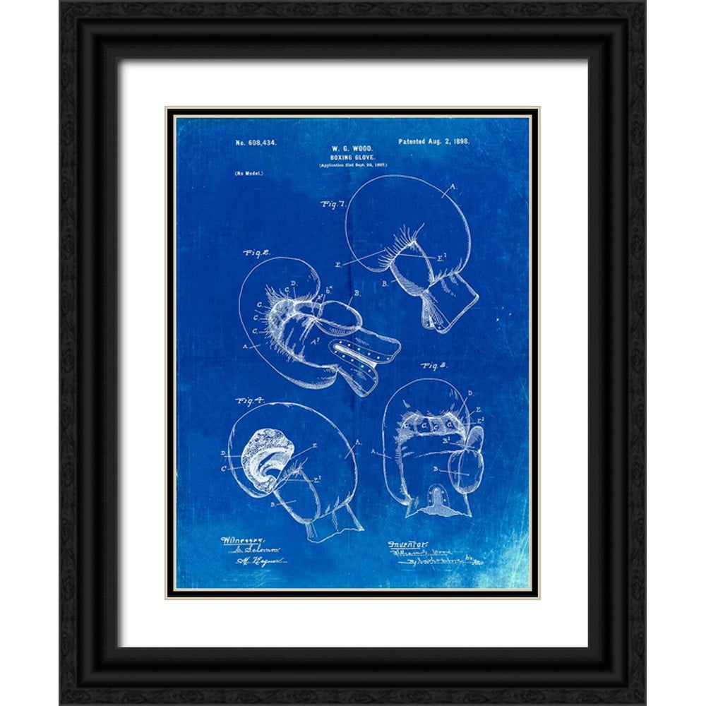 Borders, Cole 19x24 Black Ornate Wood Framed with Double Matting Museum ...