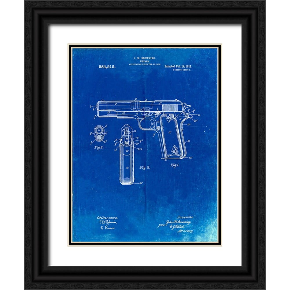 Borders, Cole 19x24 Black Ornate Wood Framed with Double Matting Museum ...