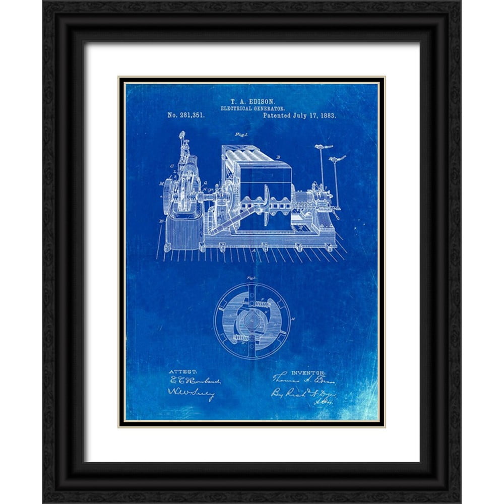 Borders, Cole 19x24 Black Ornate Wood Framed with Double Matting Museum ...