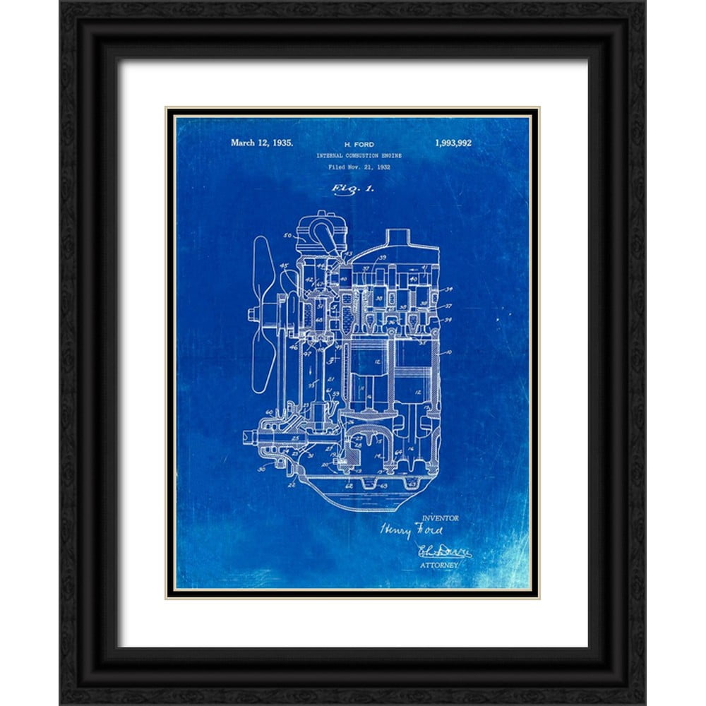 Borders, Cole 19x24 Black Ornate Wood Framed with Double Matting Museum ...