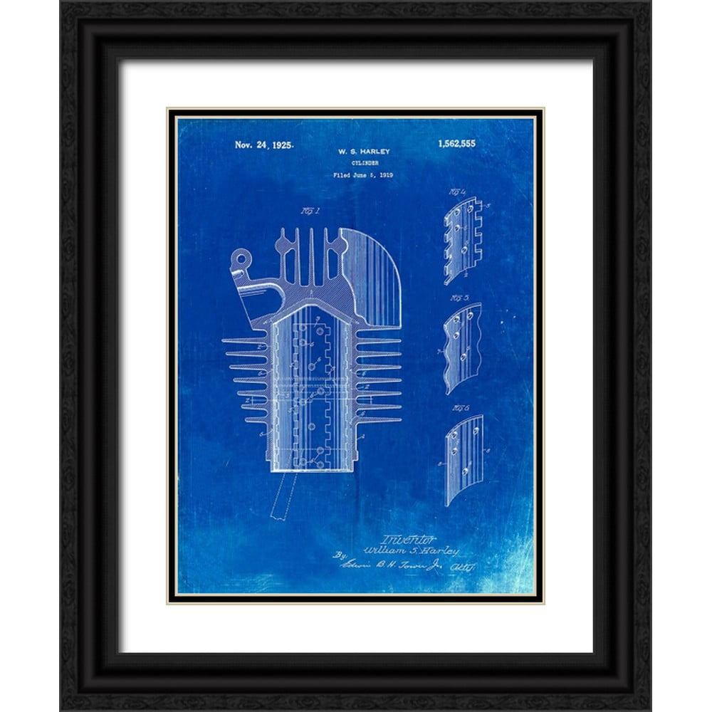 Borders, Cole 19x24 Black Ornate Wood Framed with Double Matting Museum ...