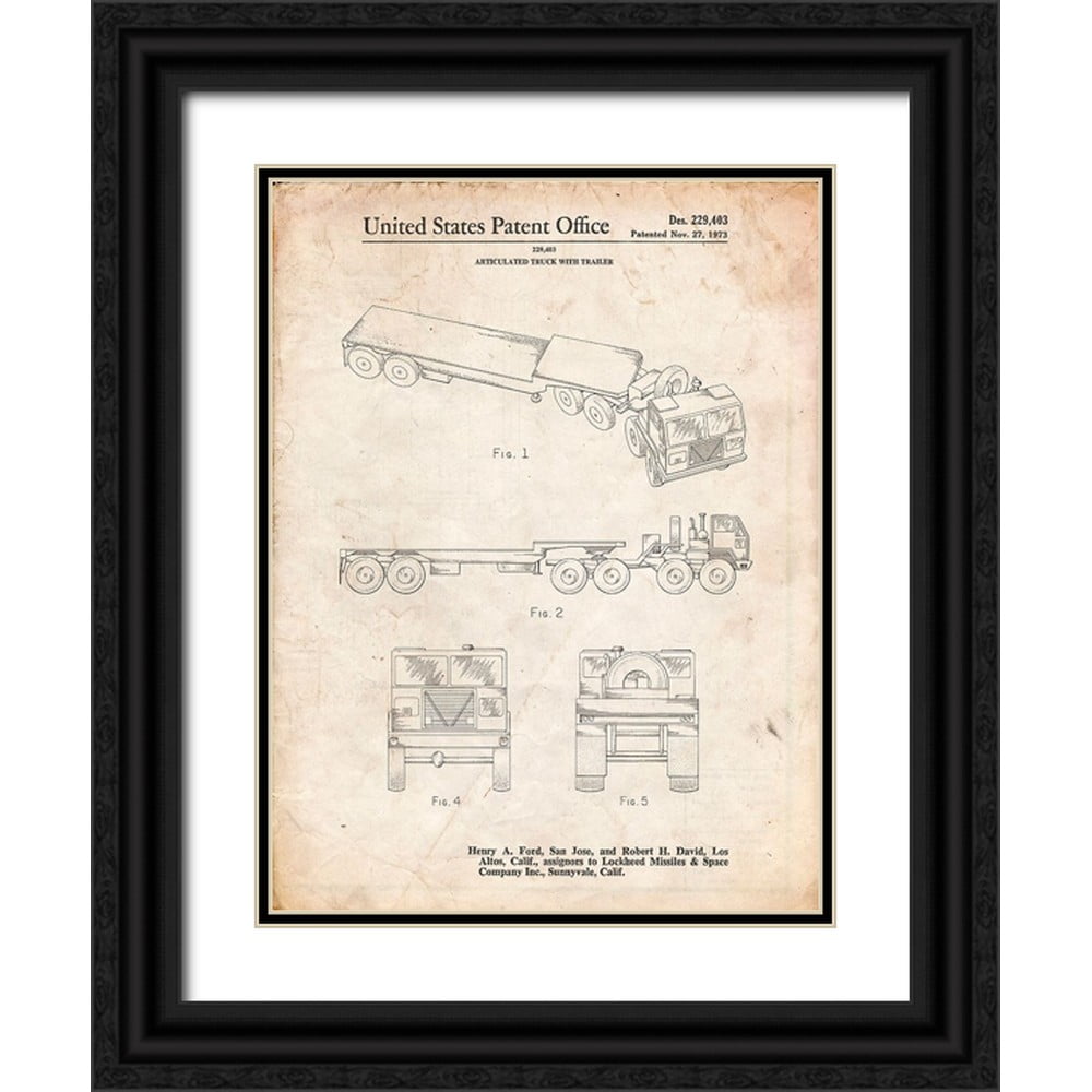 Borders, Cole 19x24 Black Ornate Wood Framed with Double Matting Museum ...