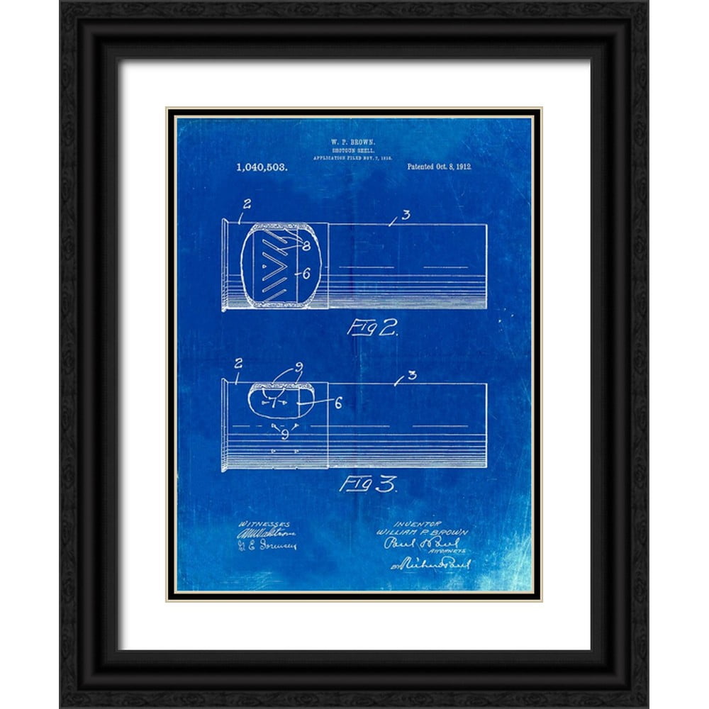 Borders, Cole 19x24 Black Ornate Wood Framed with Double Matting Museum ...