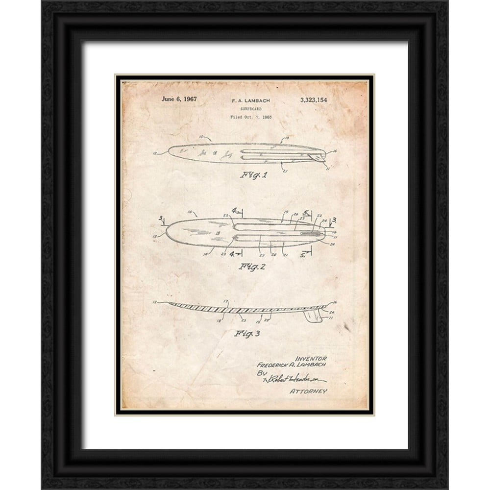 Borders, Cole 19x24 Black Ornate Wood Framed with Double Matting Museum ...