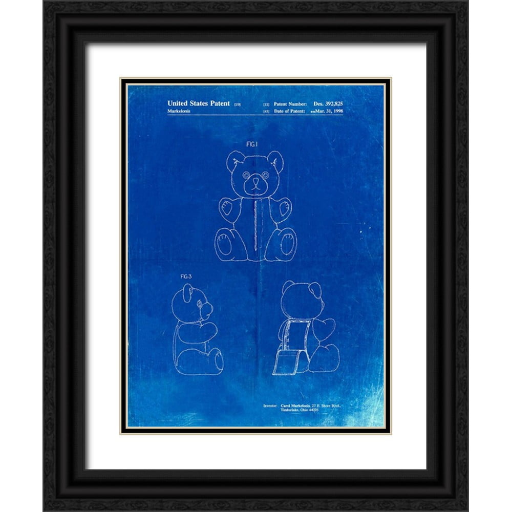 Borders, Cole 19x24 Black Ornate Wood Framed with Double Matting Museum ...