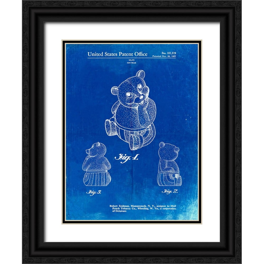 Borders, Cole 19x24 Black Ornate Wood Framed with Double Matting Museum ...