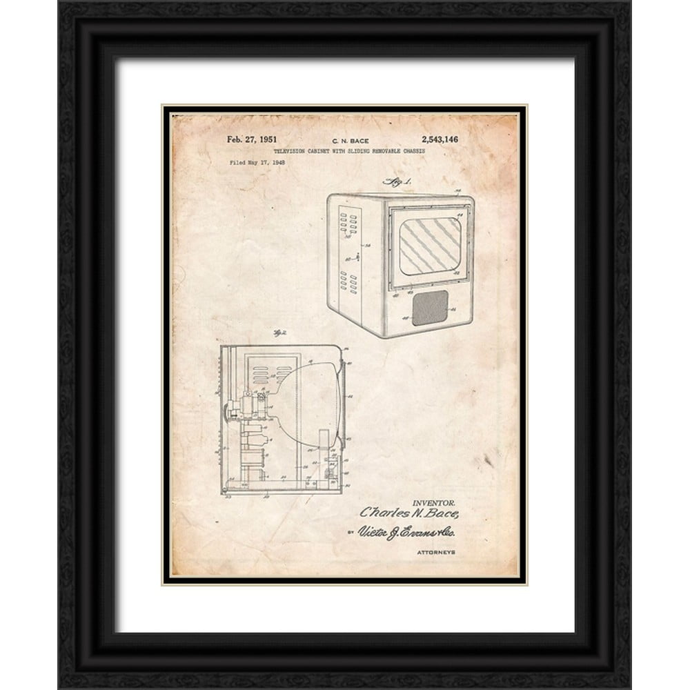 Borders, Cole 19x24 Black Ornate Wood Framed with Double Matting Museum ...