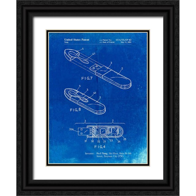 Borders, Cole 19x24 Black Ornate Wood Framed with Double Matting Museum ...