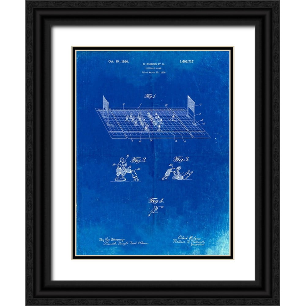 Borders, Cole 19x24 Black Ornate Wood Framed with Double Matting Museum ...