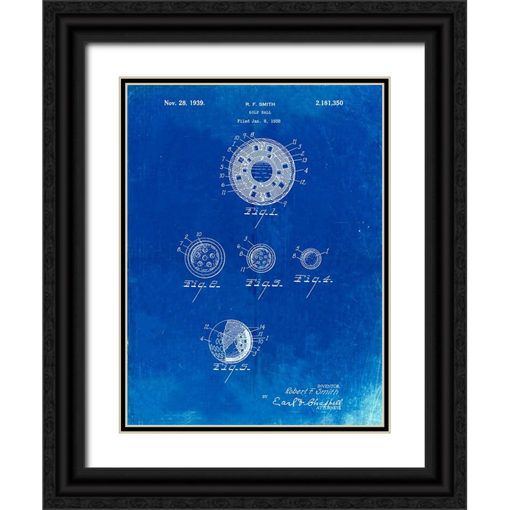 Borders, Cole 19x24 Black Ornate Wood Framed with Double Matting Museum ...