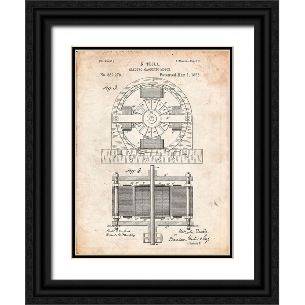 Borders, Cole 19x24 Black Ornate Wood Framed with Double Matting Museum ...