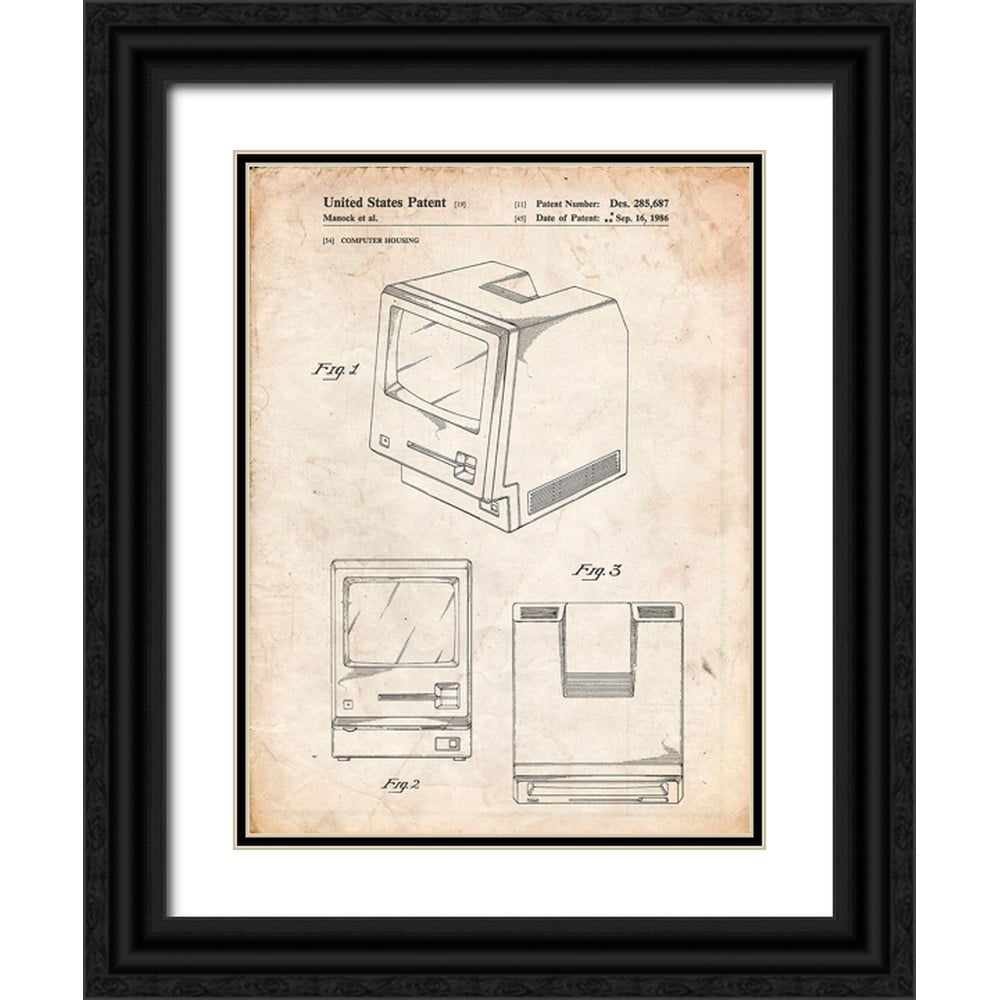 Borders, Cole 19x24 Black Ornate Wood Framed with Double Matting Museum ...