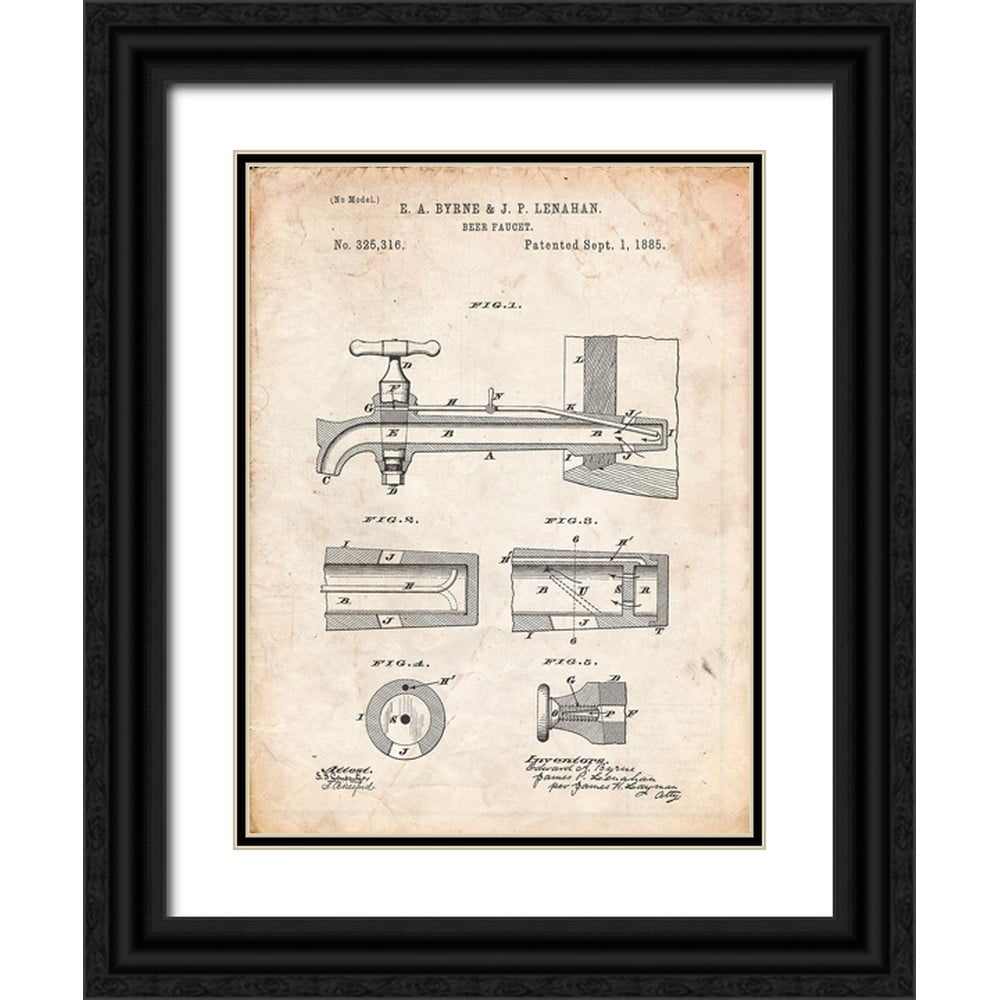 Borders, Cole 19x24 Black Ornate Wood Framed with Double Matting Museum ...