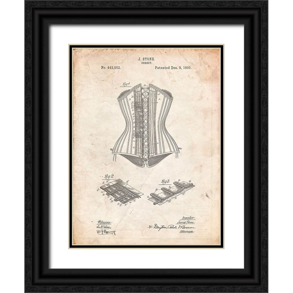 Borders, Cole 19x24 Black Ornate Wood Framed with Double Matting Museum ...