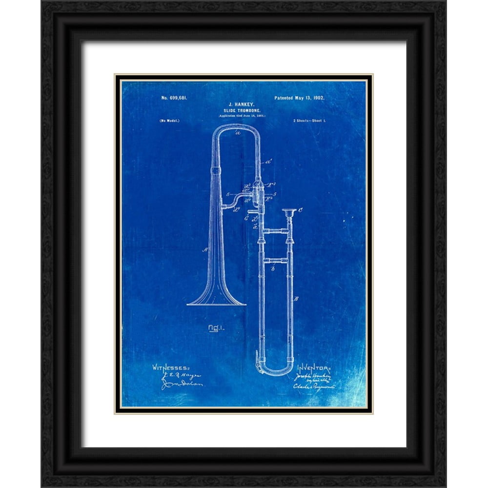 Borders, Cole 19x24 Black Ornate Wood Framed with Double Matting Museum ...