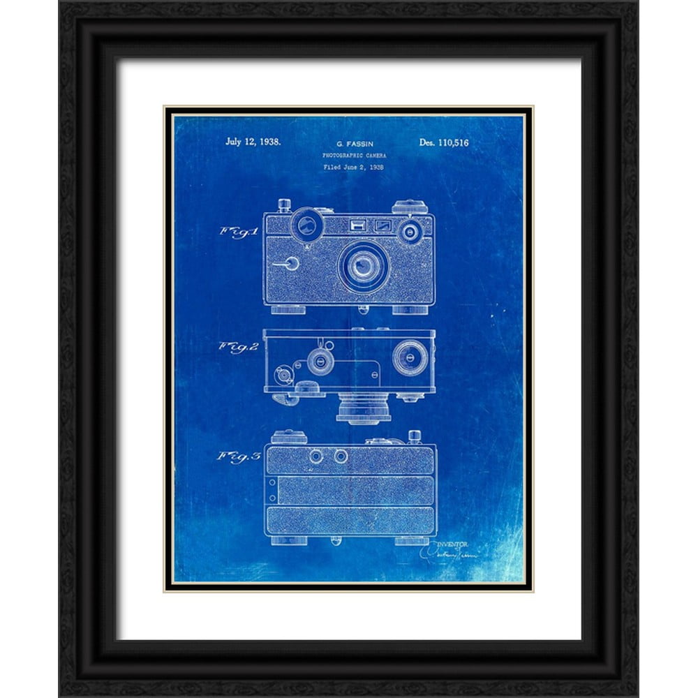 Borders, Cole 19x24 Black Ornate Wood Framed with Double Matting Museum ...