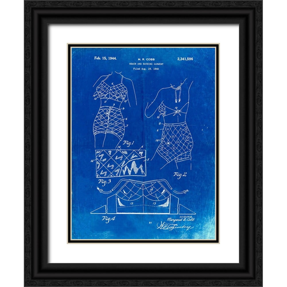 Borders, Cole 19x24 Black Ornate Wood Framed with Double Matting Museum ...