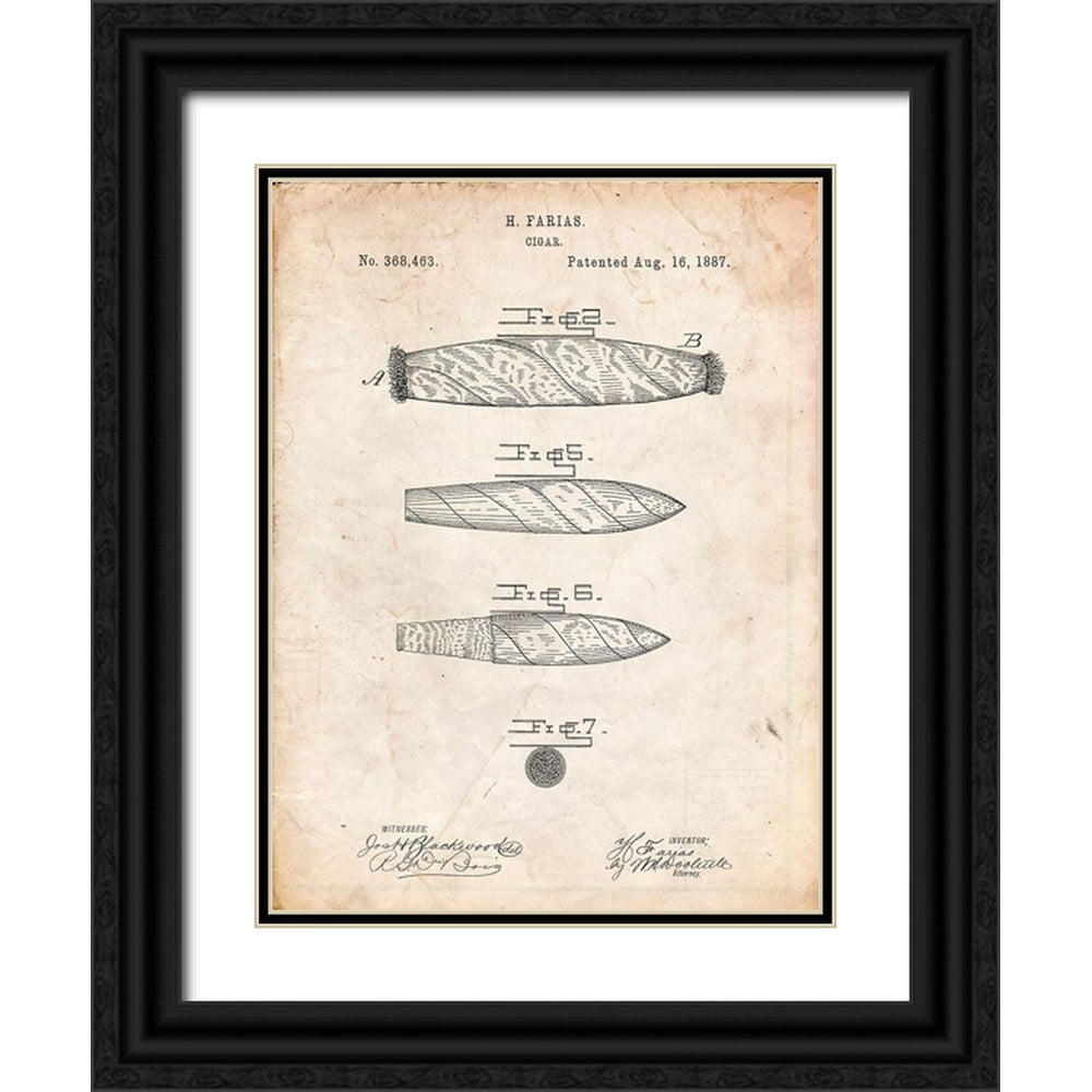 Borders, Cole 19x24 Black Ornate Wood Framed with Double Matting Museum ...