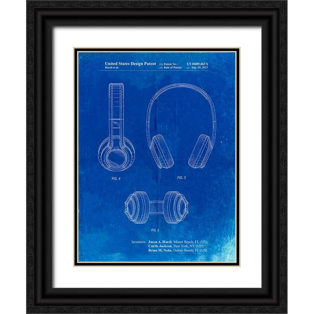 Borders, Cole 19x24 Black Ornate Wood Framed with Double Matting Museum ...