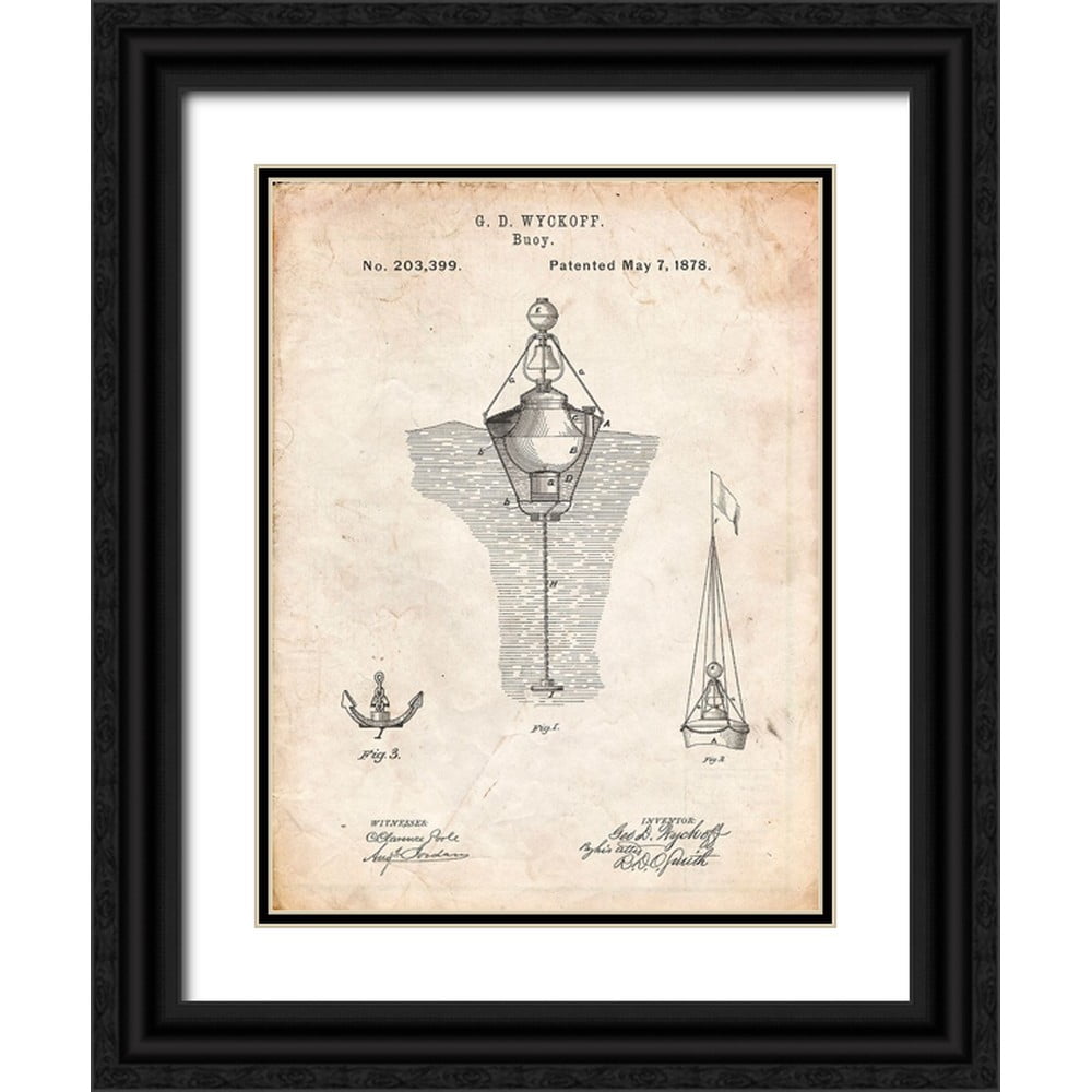 Borders, Cole 19x24 Black Ornate Wood Framed with Double Matting Museum ...