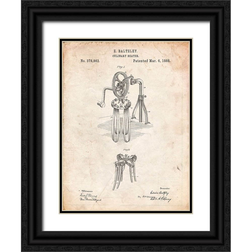 Borders, Cole 19x24 Black Ornate Wood Framed with Double Matting Museum ...