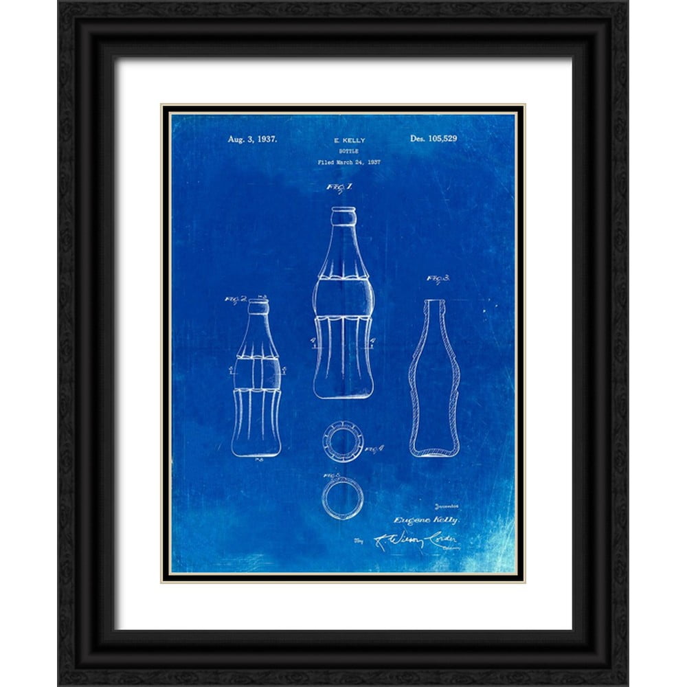 Borders, Cole 19x24 Black Ornate Wood Framed with Double Matting Museum ...