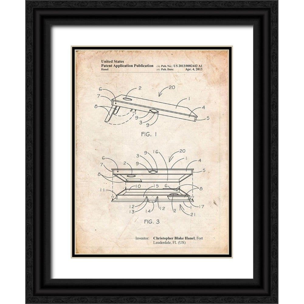 Borders, Cole 19x24 Black Ornate Wood Framed with Double Matting Museum ...