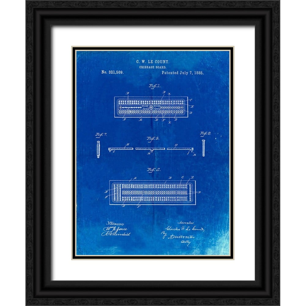 Borders, Cole 19x24 Black Ornate Wood Framed with Double Matting Museum ...