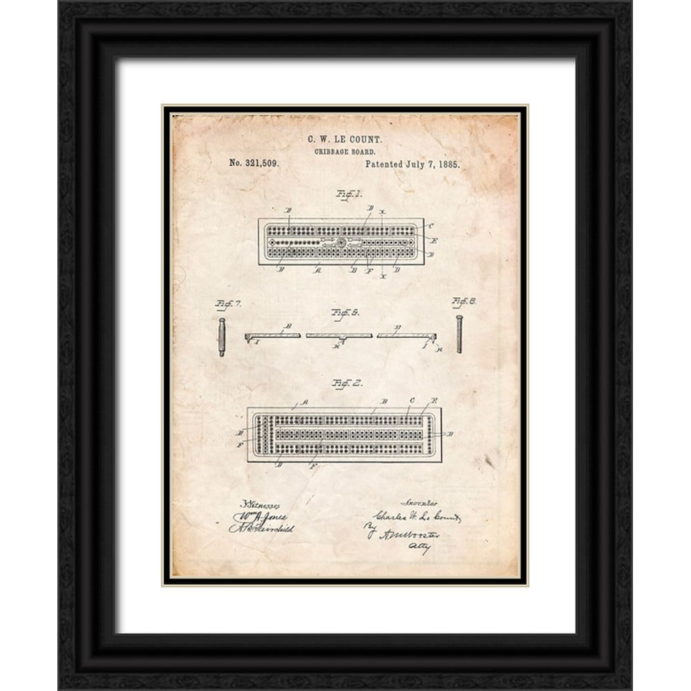 Borders, Cole 19x24 Black Ornate Wood Framed with Double Matting Museum ...