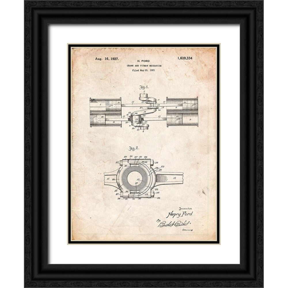 Borders, Cole 19x24 Black Ornate Wood Framed with Double Matting Museum ...