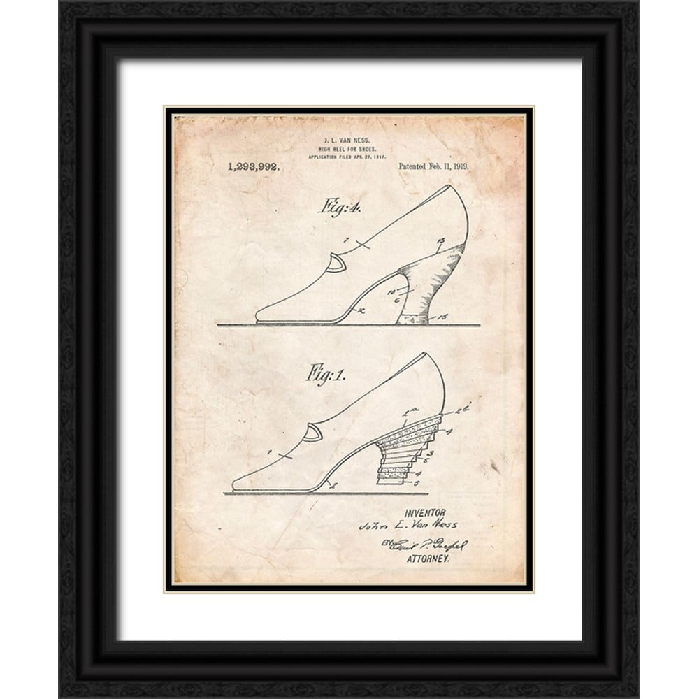 Borders, Cole 19x24 Black Ornate Wood Framed with Double Matting Museum ...