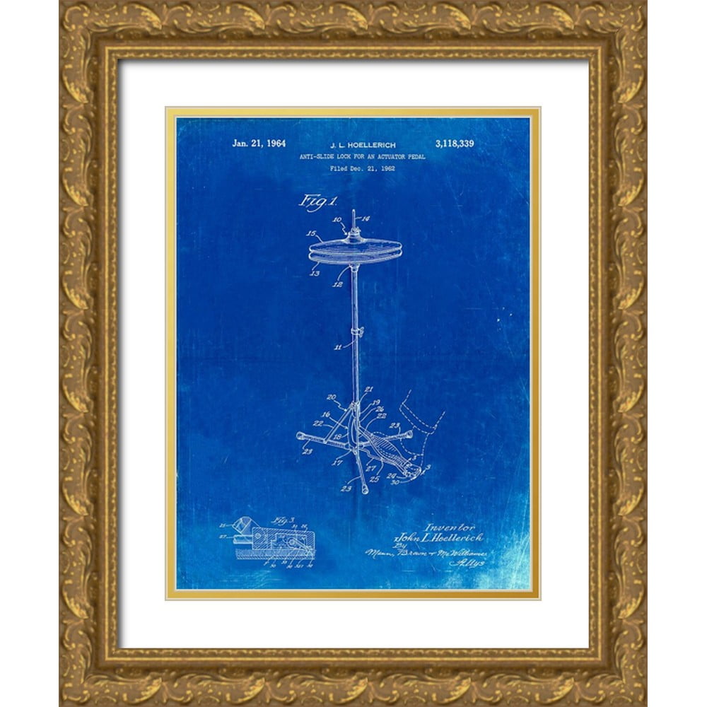 Borders, Cole 19x24 Gold Ornate Wood Framed with Double Matting Museum ...