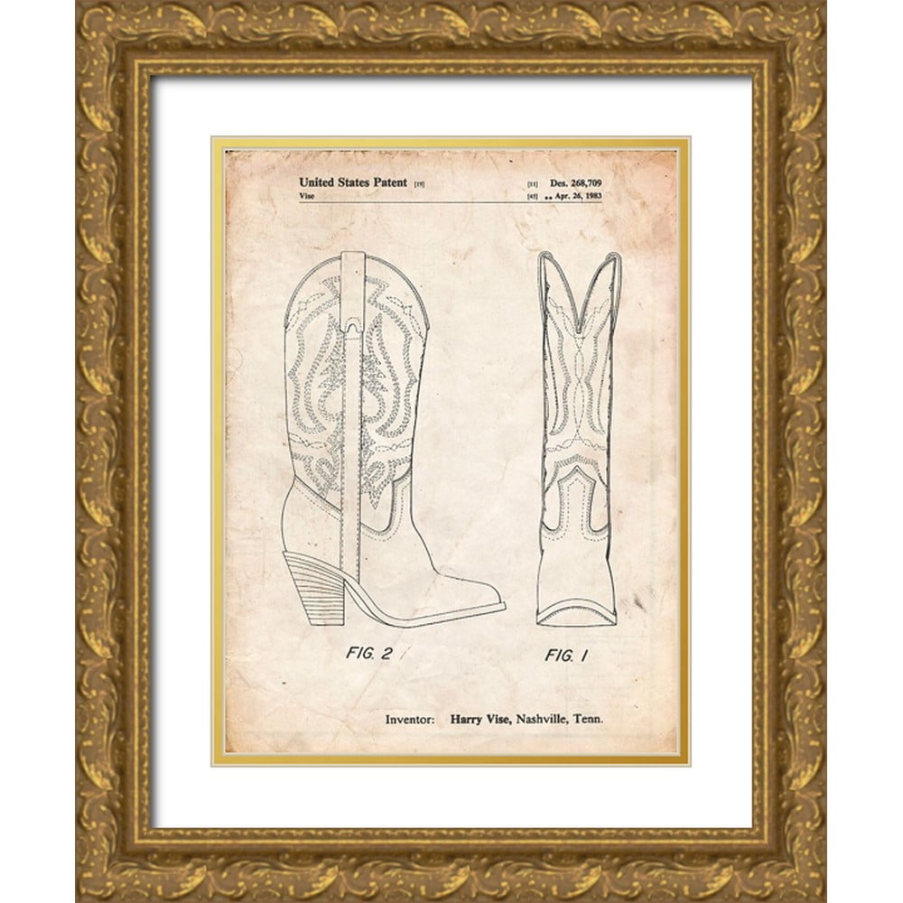 Borders, Cole 19x24 Gold Ornate Wood Framed with Double Matting Museum ...