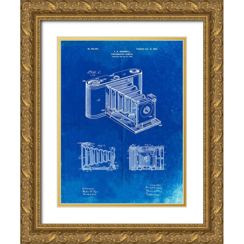 Borders, Cole 19x24 Gold Ornate Wood Framed with Double Matting Museum ...