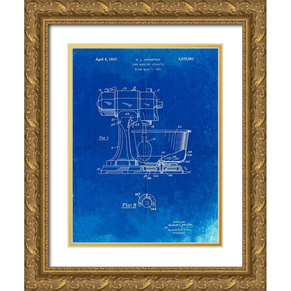 Borders, Cole 19x24 Gold Ornate Wood Framed with Double Matting Museum ...