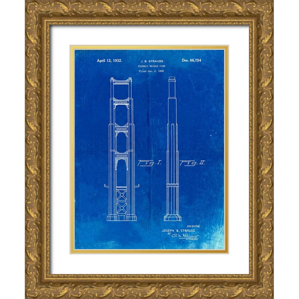 Borders, Cole 19x24 Gold Ornate Wood Framed with Double Matting Museum ...