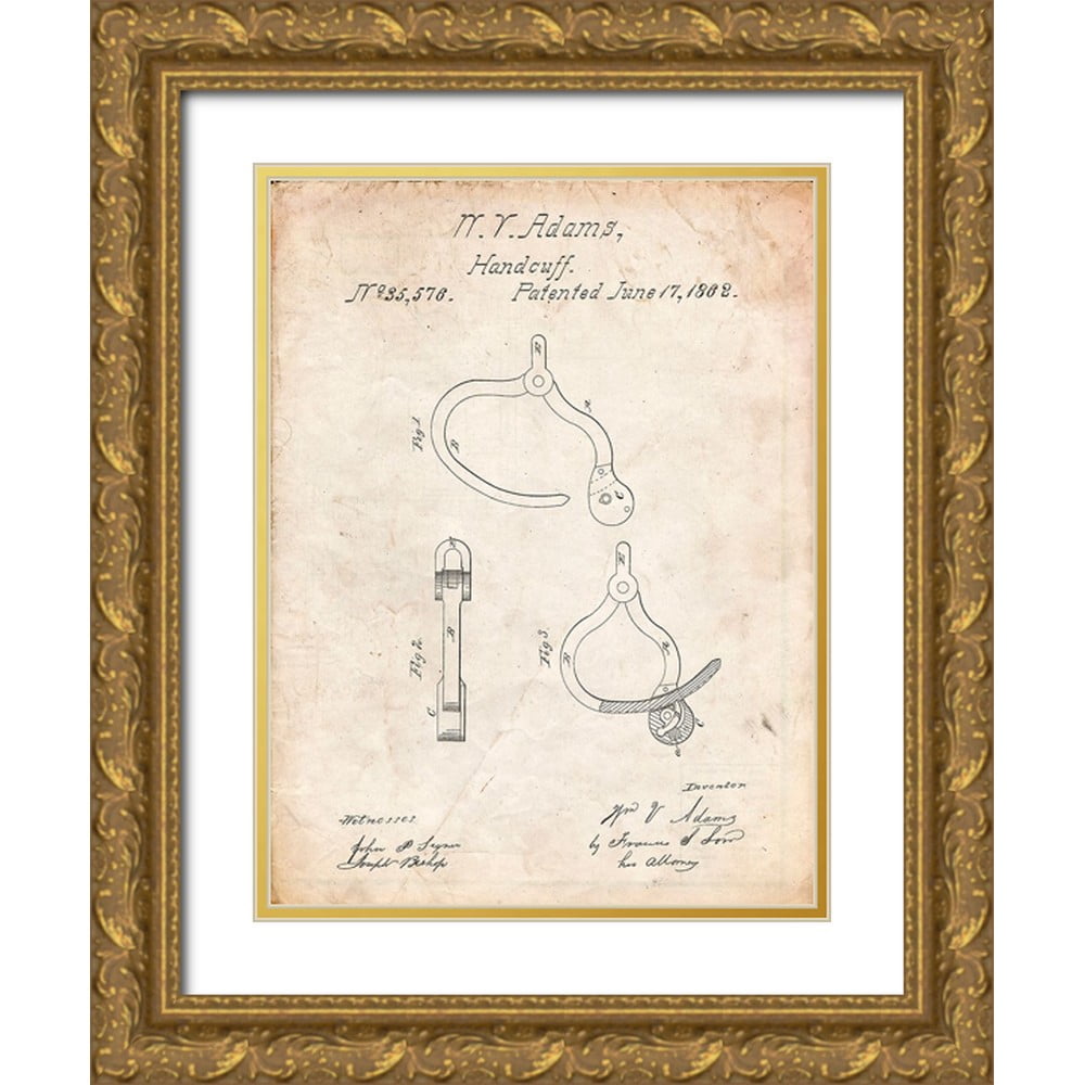 Borders, Cole 19x24 Gold Ornate Wood Framed with Double Matting Museum ...