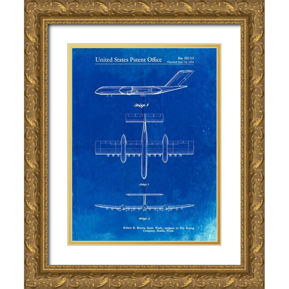 Borders, Cole 19x24 Gold Ornate Wood Framed with Double Matting Museum ...