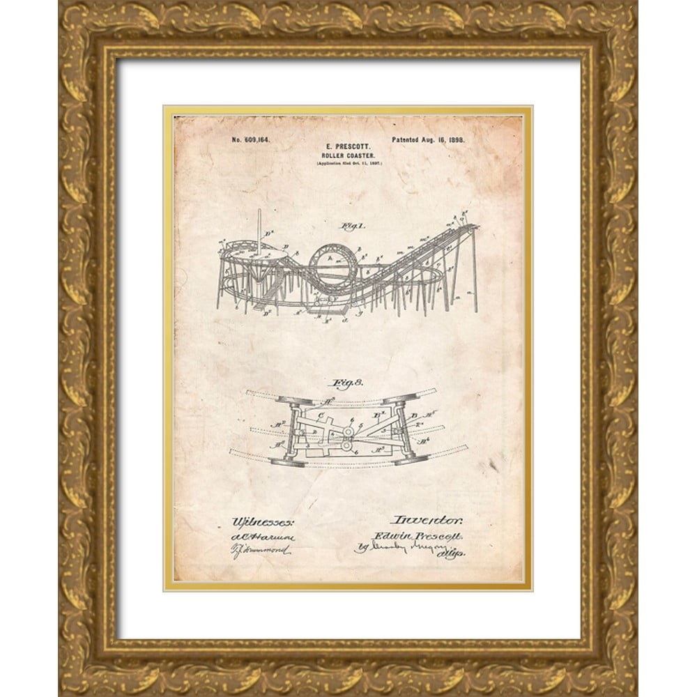 Borders, Cole 19x24 Gold Ornate Wood Framed with Double Matting Museum Art Print Titled - PP772 ...