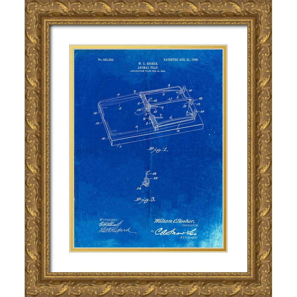 Borders, Cole 19x24 Gold Ornate Wood Framed with Double Matting Museum ...