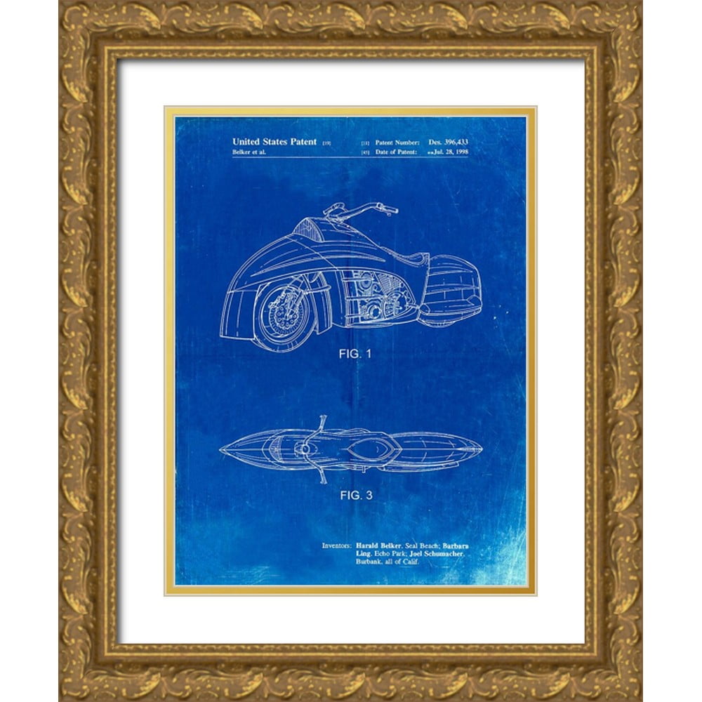 Borders, Cole 19x24 Gold Ornate Wood Framed with Double Matting Museum ...