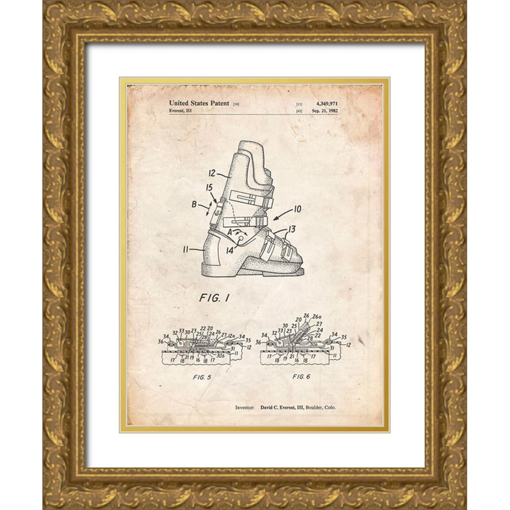 Borders, Cole 19x24 Gold Ornate Wood Framed with Double Matting Museum ...