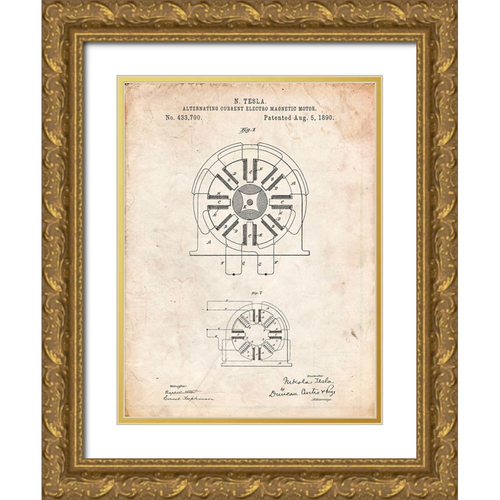 Borders, Cole 19x24 Gold Ornate Wood Framed with Double Matting Museum ...